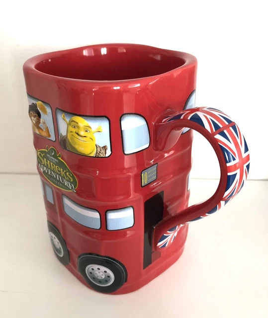 DREAMWORKS TOURS SHREK'S Adventures Ceramic 3D Mug/Cup London Bus £14. ...