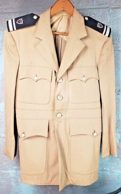 US COAST GUARD Auxiliary WWII Officer Uniform Jacket Khaki USCG IDed ...