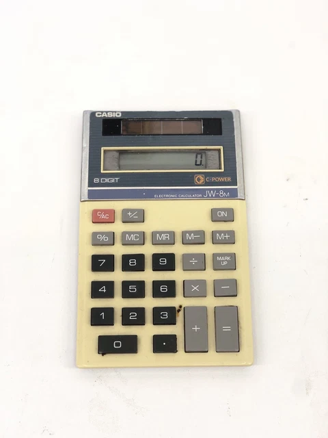 Vintage Casio Jw 8m Electronic Solar Desk Calculator £282 Picclick Uk 2794