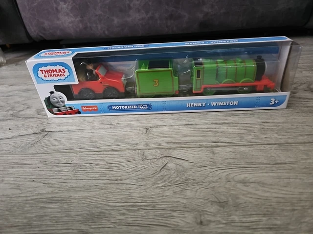 THOMAS & FRIENDS Henry & Winston Motorised Engine Train Set Trackmaster ...