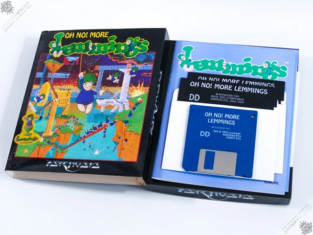 PC IBM OH No More Lemmings Big Box 5.25" Msdos Vintage Computer Game ...
