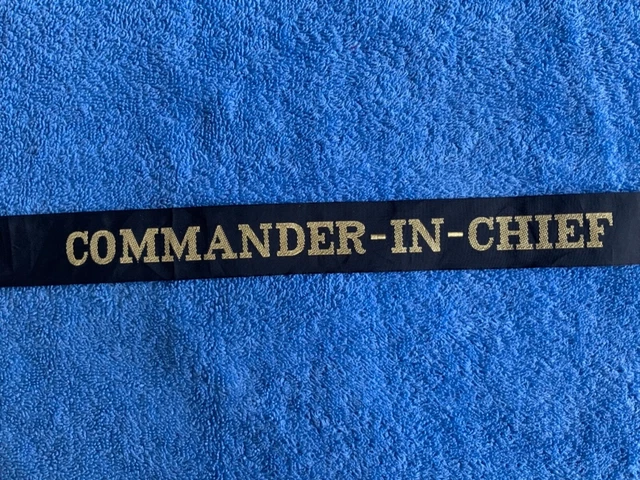 ROYAL NAVY - COMMANDER IN CHIEF - HMS Naval Hat Band Ribbon Tape - Cap ...