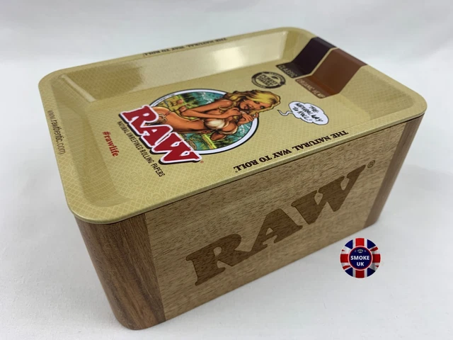 RAW WOODEN CACHE Box Mini With Bikini Girl Rolling Tray Magnetic Lid Storage New £37.99 ...