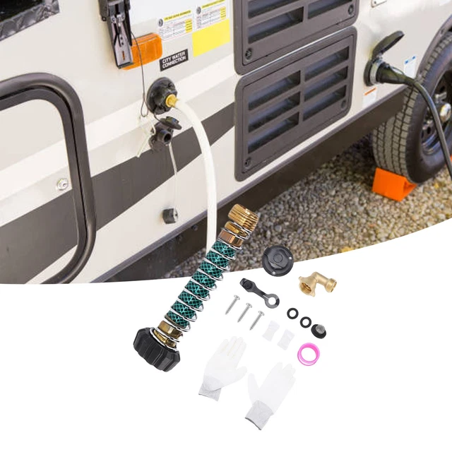 RV WATER INLET Kit 3/4in NH Female To 1/2in NPT Male RV Water Fill ...