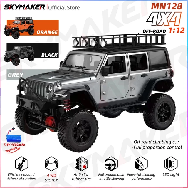 MN MODEL MN128 112 Scale RC Jeep 4WD 24GHz Remote Control with LED ...