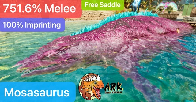 ARK SURVIVAL ASCENDED pve 751% Melee Mosasaurus full imprint Mosa EUR ...