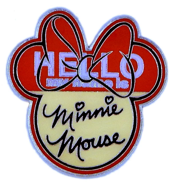 &HELLO MY NAME Is Minnie Mouse" Head Shaped Individual Disney Trading ...