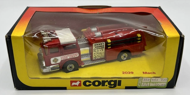 CAMION DE POMPIERS Mack Fire Pumper - CORGI 2029 - 1981 - Neuf avec ...