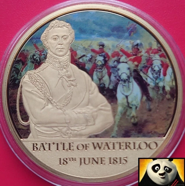 2015 40MM HISTORY of Britain Battle of Waterloo Proof Commemorative ...