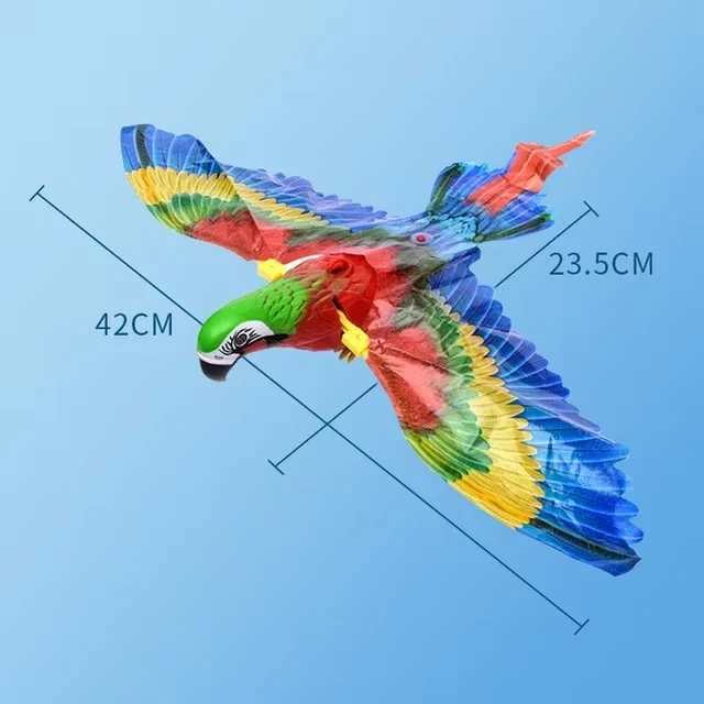 SIMULATION BIRD INTERACTIVE Cat Toys Electric Hanging Eagle Flying Bird ...