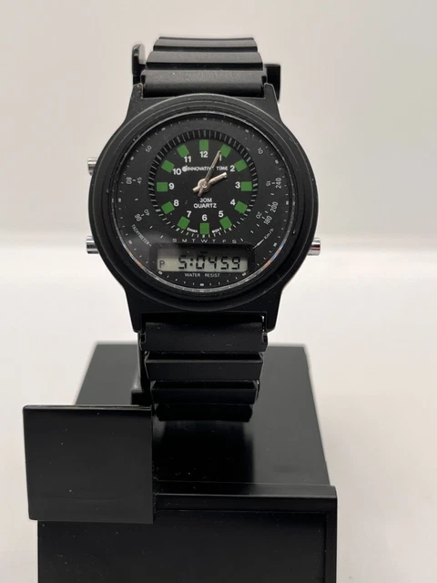 RARE MINT! 80S Vintage Innovative Time "Arnie" Digital Analog Dual Time ...