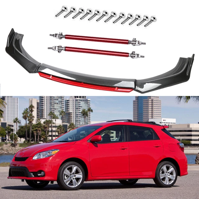 FRONT BUMPER LIP Splitter Spoiler Body Kit Carbon Fiber Rods For Toyota ...