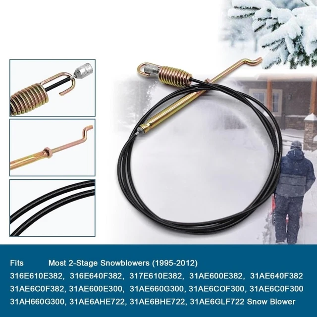 45INCH HELICAL CLUTCH Cable For Snow Thrower Z Bend Rod And Spring End ...