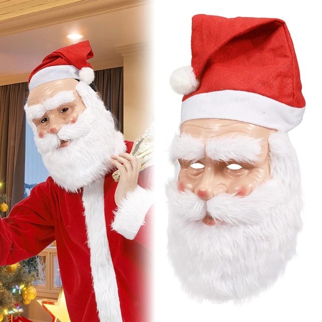 SANTA CLAUS MASK Lovely Full over Head Mask for Role Play Costume ...