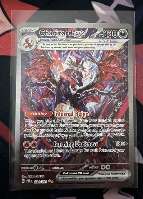 CHARIZARD EX 234/091 English Pokémon Paldean Fates Special Illustration ...