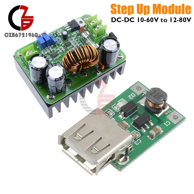 600W DC-DC 10-60V to 12-80V Boost Converter Step-up Module For Car ...