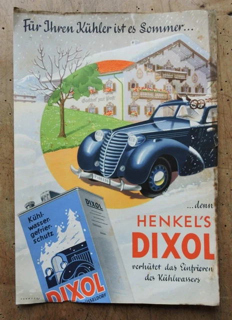 ORIG. PROSPEKT HENKEL Dixol Kühlwasser Tankstelle Oldtimer EUR 2,99 ...