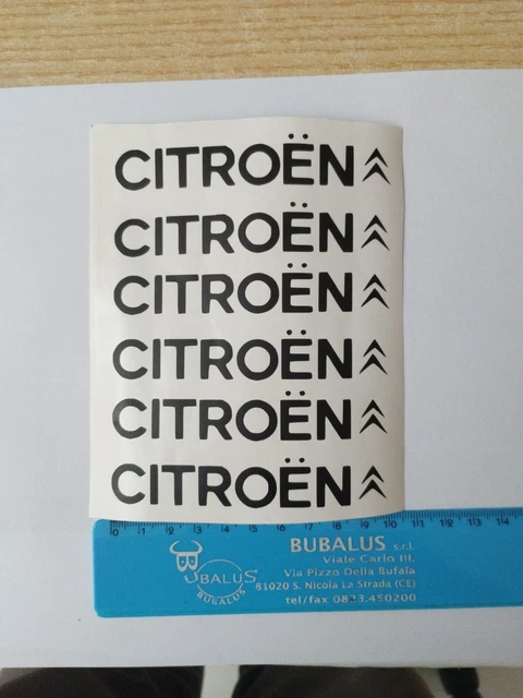 6 MATTE BLACK Oracal Citroen Logo Tuning Car Motorcycle Home Office ...