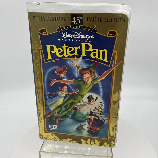 PETER PAN WALT Disney (VHS, 1998, 45th Anniversary Limited Edition ...