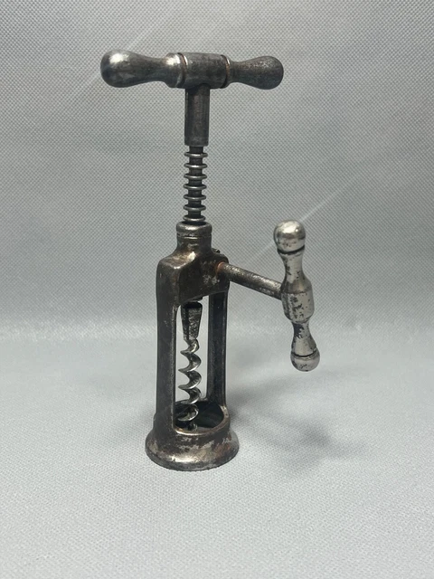 ANTIQUE FRENCH JACQUES Perille Corkscrew Rack&Pinion all Cast Iron ...