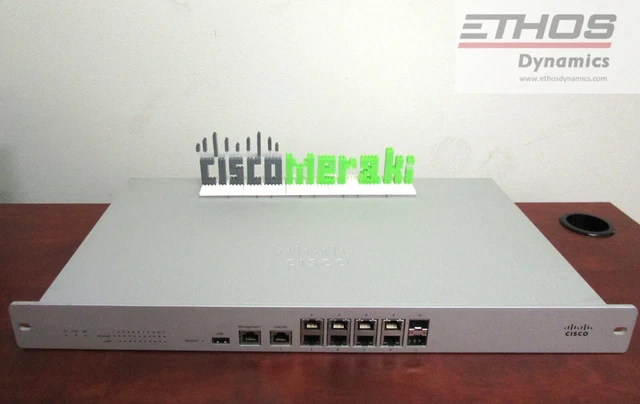CISCO MERAKI MX100-HW Firewall Cloud Managed Security Appliance ...