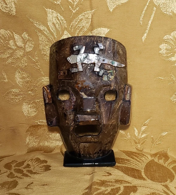 MAYAN AZTEC TRIBAL Mask Abalone Salamander Lizard Mexican $15.00 ...
