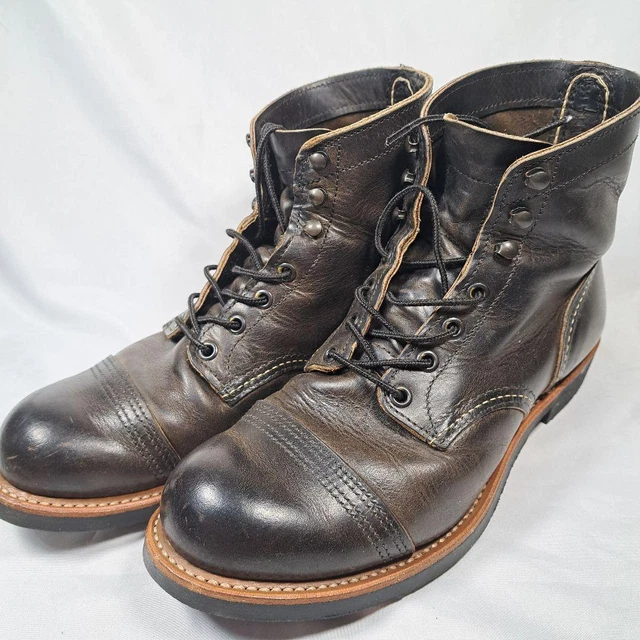 RED WING BOOTS 8086 IRON RANGER SizeUS:8D Leather Dark Brown 006316K ...