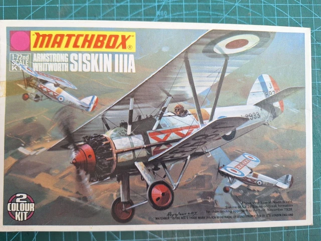 MATCHBOX VINTAGE ARMSTRONG Whitworth Siskin Iiia Model Kit 1:72 Scale ...
