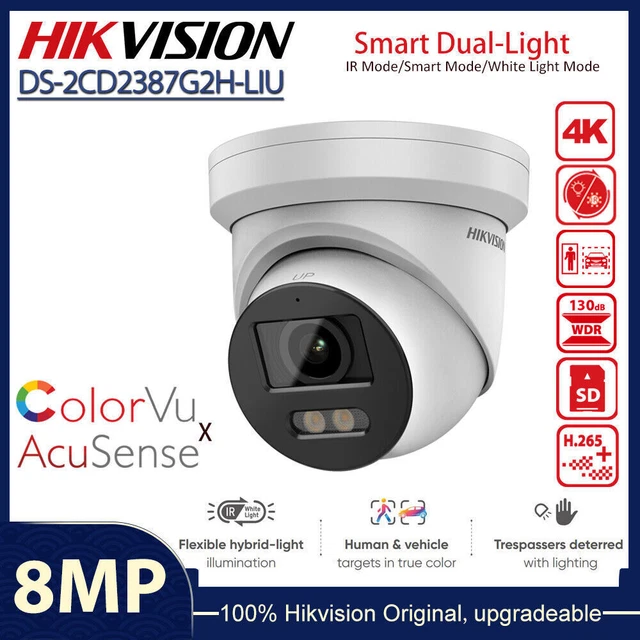 HIKVISION 4K 8MP Smart Dual Light ColorVu IR IP Camera MIC POE DS ...