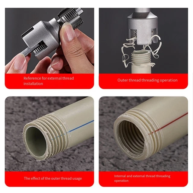 FOR ELECTRICAL CONDUIT Installations PVC Pipe Threader External Pipe ...