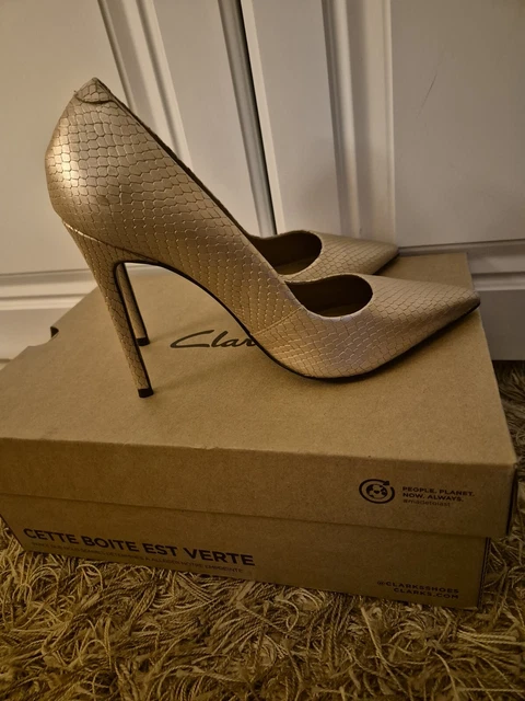 NEXT SIGNATURE SNAKE Effect Gold Court Shoes. Size 5 £15.00 - PicClick UK