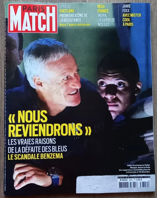 PARIS MATCH SCANDALE Benzema, Miss France, Jamie Foxx n° 3842 22 ...