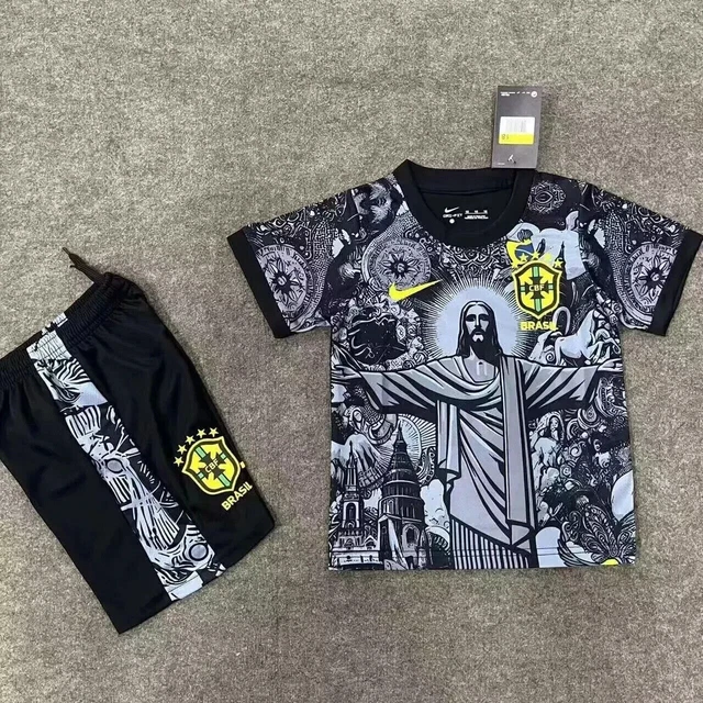 KIDS BRAZIL JESUS Christ The Redeemer Football Jersery Training Kits ...
