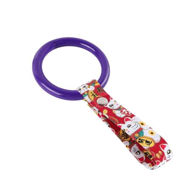 CAR ACCESSORY JDM Round TSURIKAWA Purple Ring Handle Strap Nylon Red ...