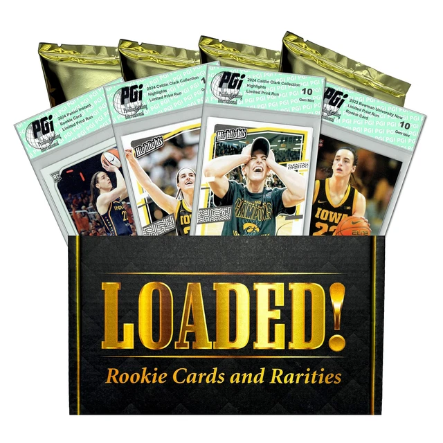 LOADED! CAITLIN CLARK Box: 4 PGI 10 Rookie Cards Panini Instant, Prizm ...