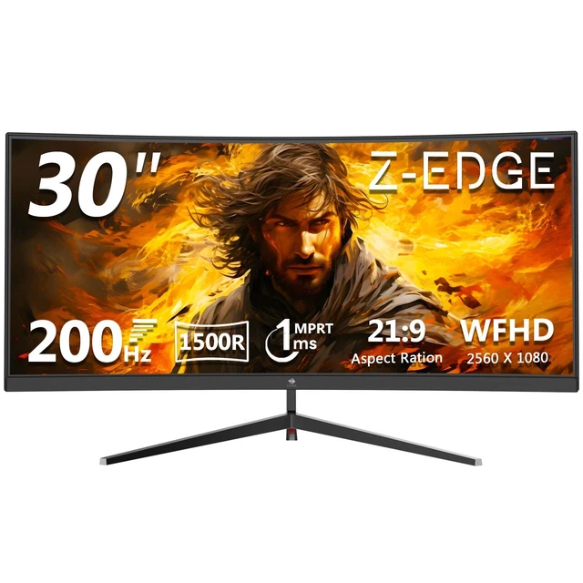 Z-EDGE 30& ULTRA-WIDE Full HD 21:9 2560x1080 200Hz(DP) 1ms Curved ...