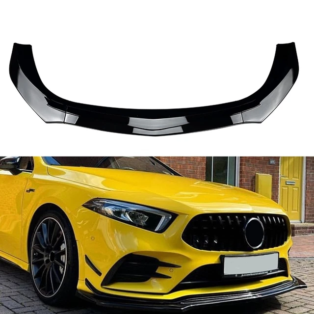 GLOSS BLACK FRONT Spoiler Lip Kit For Benz A Class W177 A180 A200 2019 ...