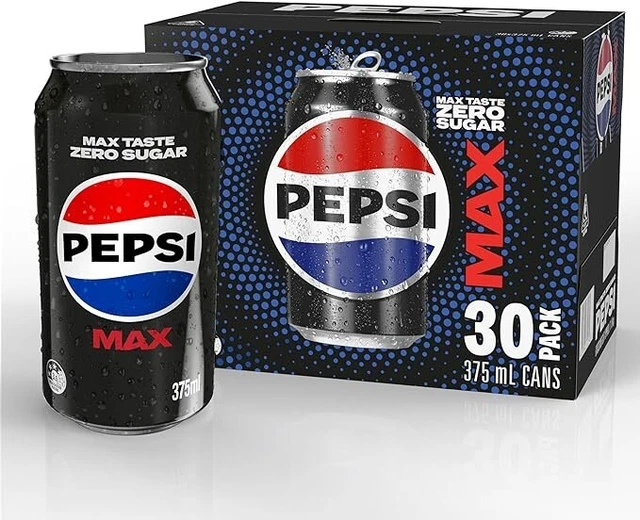 PEPSI MAX ZERO Sugar Cola Soft Drink, 30 x 375ml $30.99 - PicClick AU