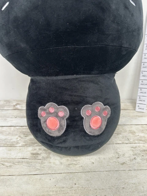 MEWAII BLACK SOFT cat mushroom pillow squishy animal 14 inches new with ...