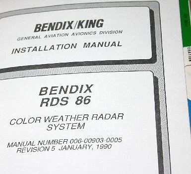 ALLIED SIGNAL BENDIX King RDS86 Weather Radar Manual 006-05996-0007 RDS ...