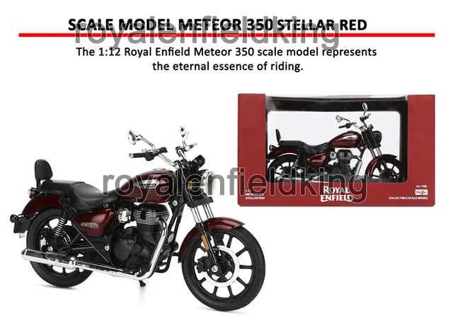 GENUINE ROYAL ENFIELD "METEOR 350 3D Scale Model STELLAR RED" £36.41 ...