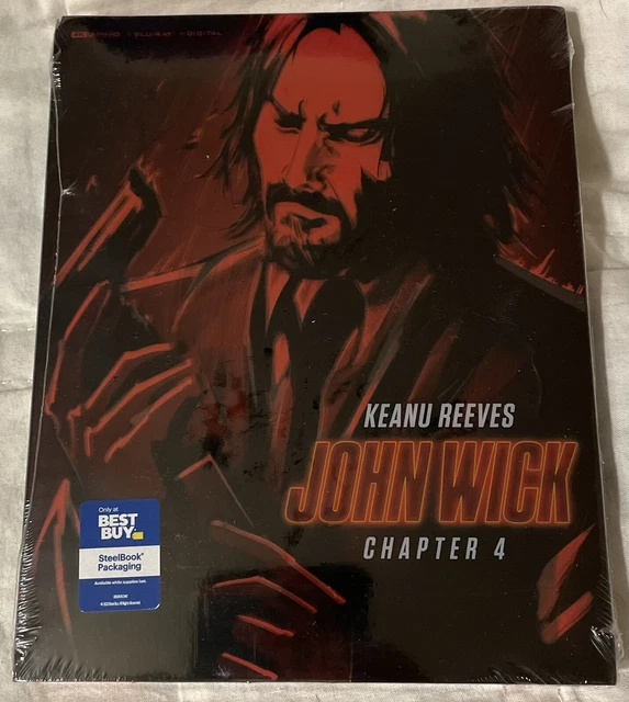 John Wick Chapter 4 Steelbook 4k Uhd Blu Ray Digital Brand New