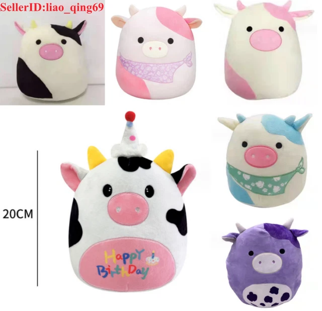 SQUISHMALLOWS CONNOR THE Cow Plush Toy Cuddle & Squeeze Super Soft Doll ...