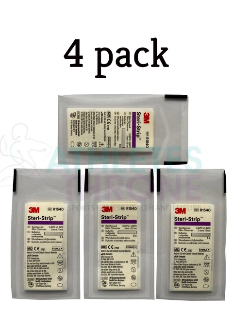 3M STERI STRIP Reinforced Sterile Skin Wound Closure Butterfly Stitch ...