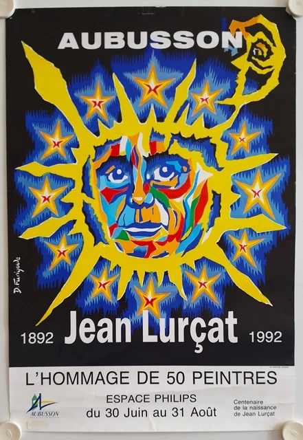 AFFICHE CENTENAIRE JEAN LURCAT Hommage 50 Peintres 1992 Exposition ...