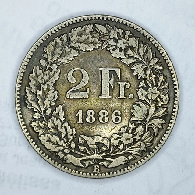 PIÈCE 2 FRANCS – Suisse 🇨🇭 – 1886 – Argent – REF0627A EUR 33,00 ...