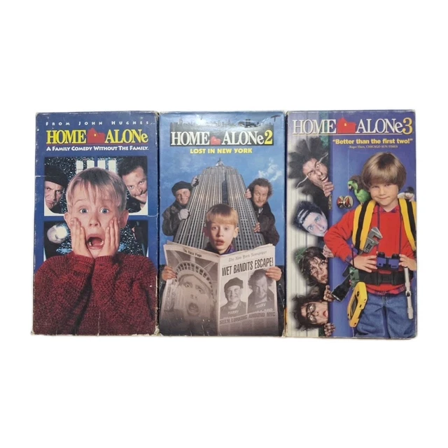 HOME ALONE TRILOGY 1,2 & 3 (VHS) Macaulay Culkin, Joe Pesci VG+ Tested ...