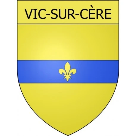 VIC-SUR-CÈRE 15 VILLE Stickers blason autocollant adhésif Taille:17 cm EUR 6,99 - PicClick FR