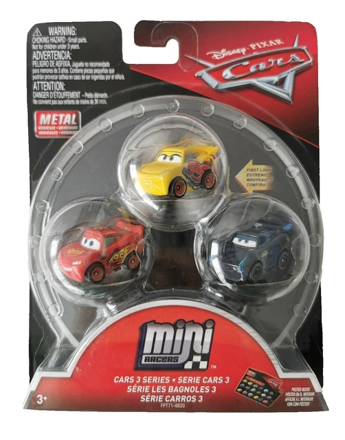 DISNEY PIXAR CARS Mini Racers Rust-Eze, Lightning McQueen & Jackson ...