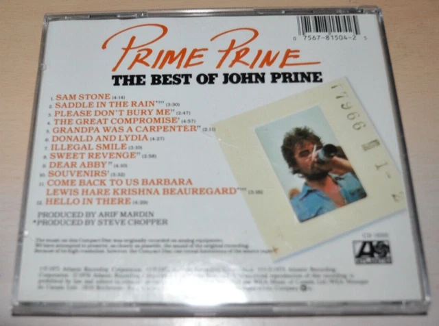 JOHN PRINE - Prime Prine The Best Of John Prine CD 1976 / 199? WEA ...